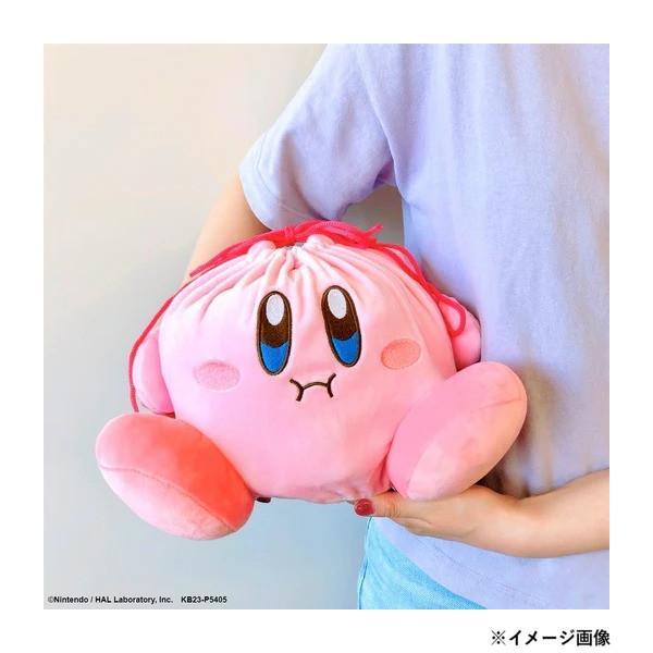 子供のおもちゃや旅行の荷物をまとめるのにぴったりな、ゆったりサイズの巾着です!たくさん詰め込むとまんまるなカービィの形になってかわいい♪