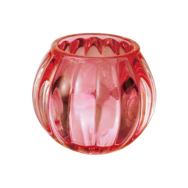 丸い球体ガラスから放射状に広がる光が、優雅で幻想的な雰囲気を生み出す、比類なきキャンドルホルダーです。灯りを点けると、柔らかな光が球体から広がり、炎の揺らめきに合わせて光の筋が優しく揺れ動きます。