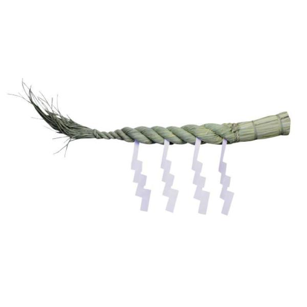 しめ縄は、そこが神聖な場所であることを示すために張られる縄のことです。内と外を区別し、神棚を不浄から隔てる役割を持つ神祭具です。しめ縄には紙垂または四手と呼ばれる紙片を挟み込みます。稲妻の形である紙垂は豊作を表し、邪なものを祓い、聖域を示し...