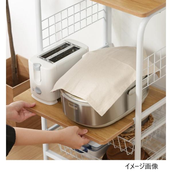 たっぷり収納できるレンジワゴンです。