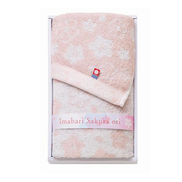 やわらかなタオルの中に舞う桜の柄のタオルです。伝統の技術で織り上げられた今治産のタオルは、使いはじめから吸水性がよく、ふんわりとした風合いが長続きします。