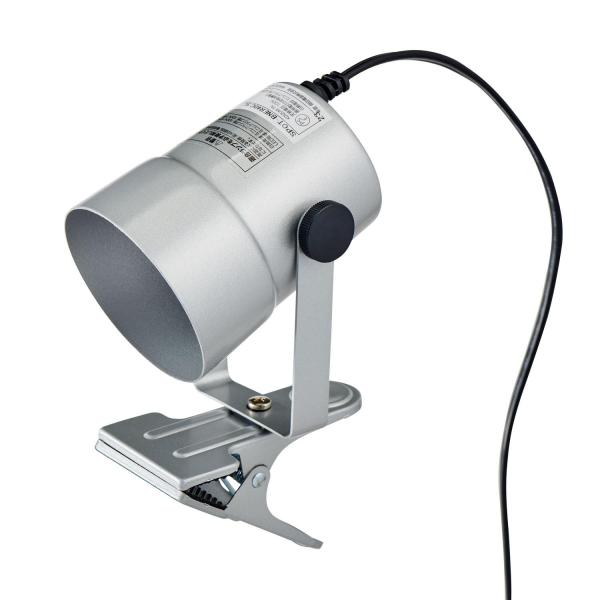 クリップ式なので店舗の補助照明や机周りなどにパチッと挟んで使用できます。上下左右の角度調整ができますので、お部屋のアクセントにも最適です。中間スイッチ付きですので、コードを抜かずに点灯/消灯ができて、とても便利です。