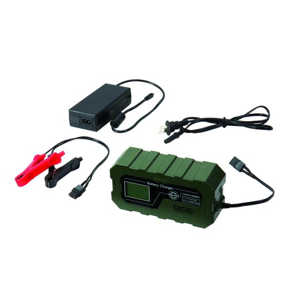 逆接続保護機能付きで安心。簡単にバッテリーを充電出来る。バッテリーの状態によって使い分けられる3種の充電モード搭載。様々なアウトドアシーンで活躍。