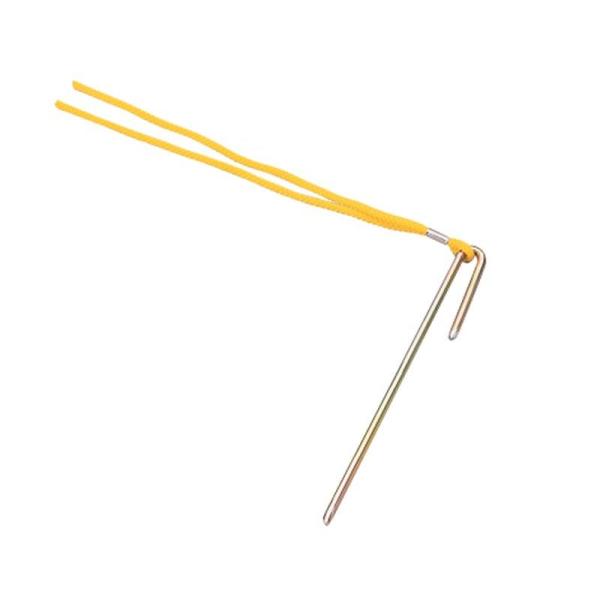 グラウンド用の目印で、地面に釘を打ち込むタイプです。コスパの良いナイロン5mm幅を採用しています。