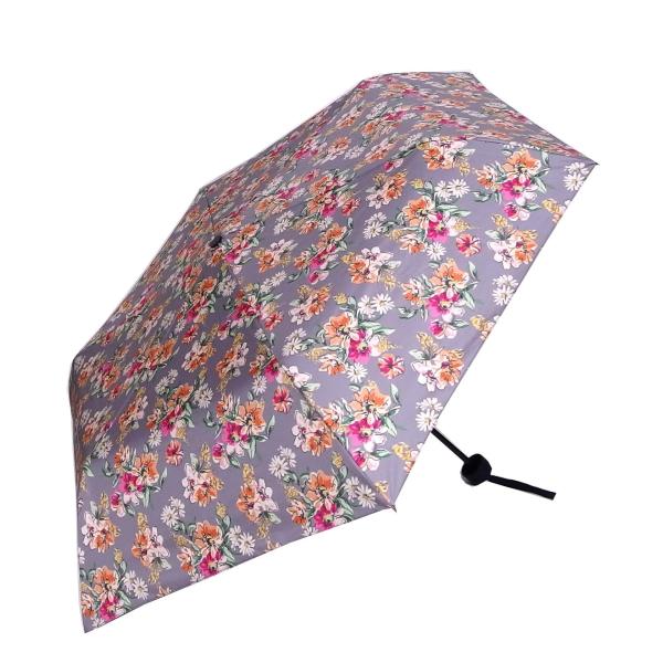 鮮やかで元気が出るちょっと大人のお花柄の折り畳み傘。晴雨兼用で雨の日も晴れの日も楽しく過ごせちゃいます!強風の場合　逆さにひっくり返り閉じると元に戻ります。