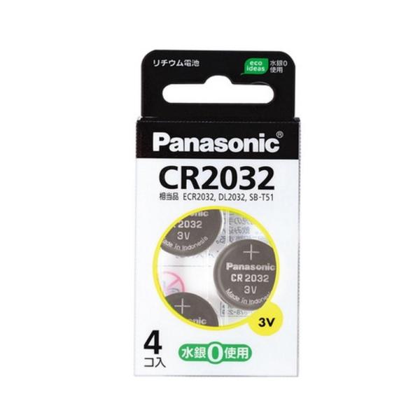 パナソニックのリチウムコイン電池です。4個入りです。