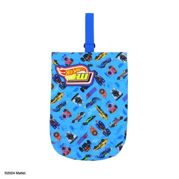 キャラクターを前面にプリントしたキルトシューズケースです。ワッペンが付いています。