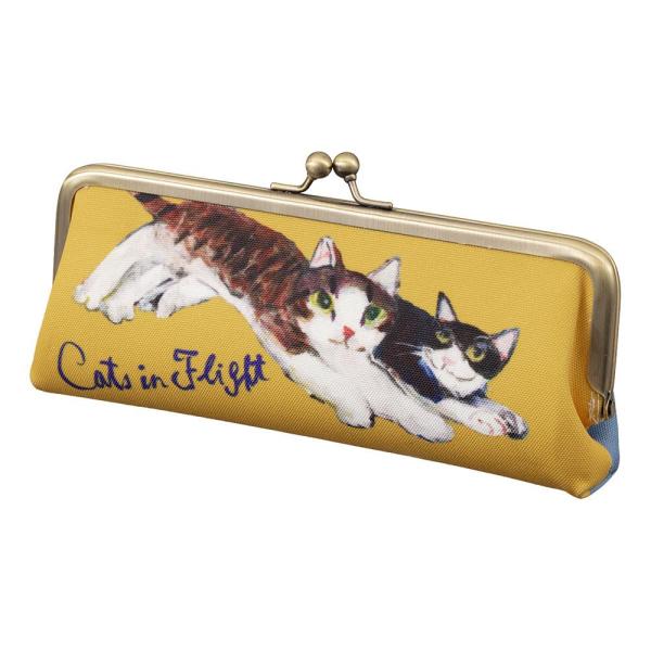 がま口タイプのメガネケースです。