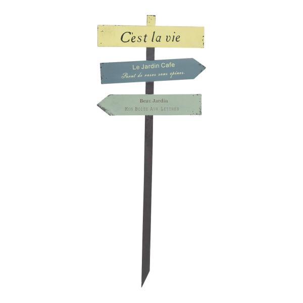 ユニークなデザインの、アイアン素材のガーデンピックです。