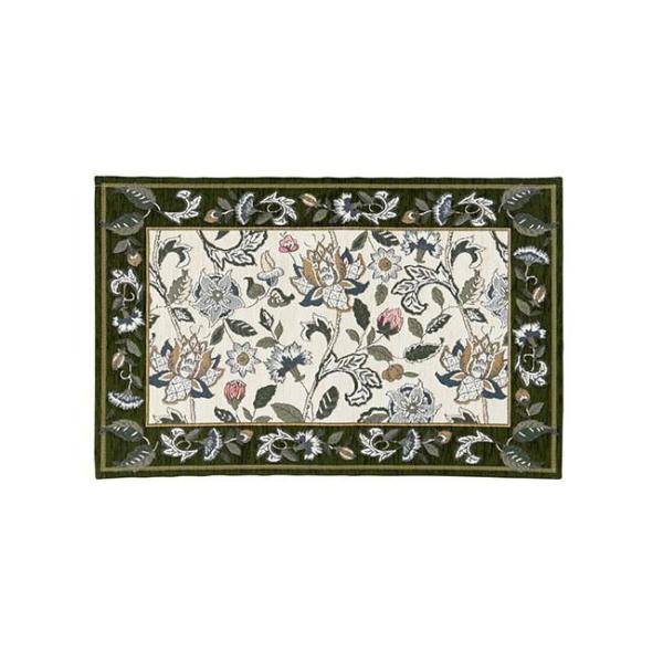 「ニューハドンホール」に使用されている「ハドンホール」は、1948年にデザイナーのジョン・ワズワースが、イギリスの古城(ハドンホール城)の壁画とタペストリーに着想を得てデザインしました。周囲の額縁と、オフホワイトのグランドは、シェニール糸を...