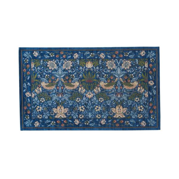 時代を超えて愛されるウィリアム・モリスの代表作の一つで、モリスの別荘である「ケルムスコット・マナー」でいちごをついばむツグミを見て描いたデザインです。1882〜1885年にモリス商会のマートンアビー工房で製作されていたハンドプリントを織物に...