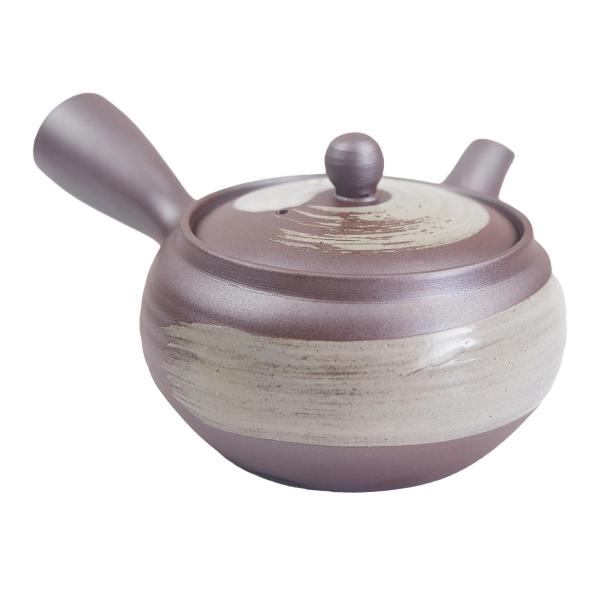 湯通しがよく、詰まりにくい太めの注ぎ口が特長の急須です。細かい底網が付いており、深蒸し茶にもおすすめです。