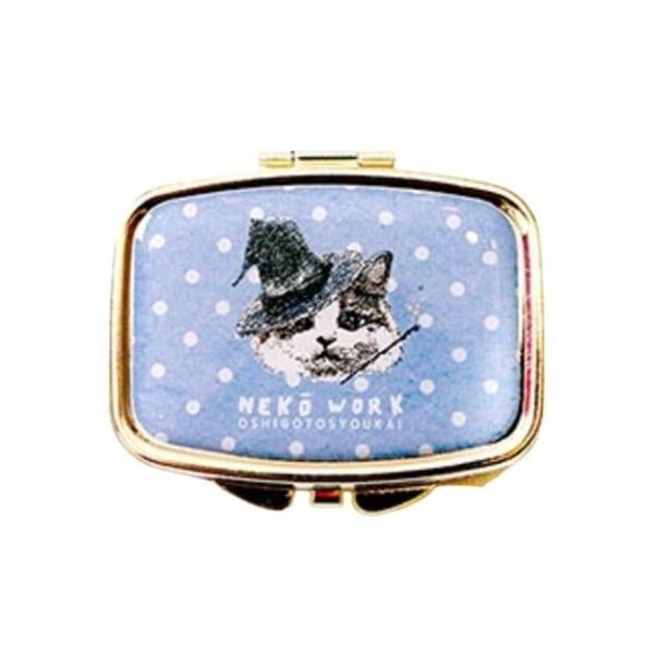 リトグラフタッチで描かれたネコたちとドット柄がかわいい「NEKO WORK」アクセサリーケースです。内側の仕切りは取り外し可能。お気に入りのアクセサリーを入れるのにもぴったりです。
