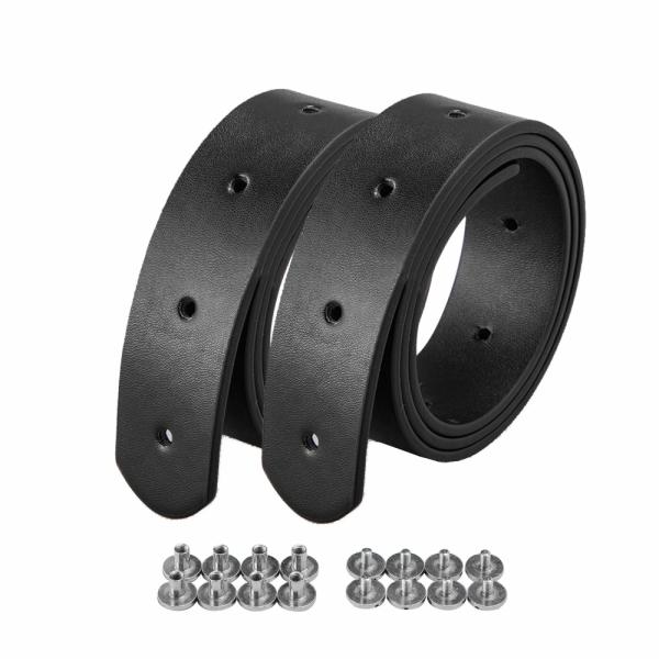 ＼持ち手の傷みで手放す前に／・カバンの傷んだ持ち手を簡単に付替！・ベルト穴で適度な長さに調節できるので、短めのハンドルタイプや長めの肩掛けタイプにも◎【サイズ】約80×3×厚さ0.3cm（1本）【カラー】ブラック【耐荷重】10kg【ベルト金...