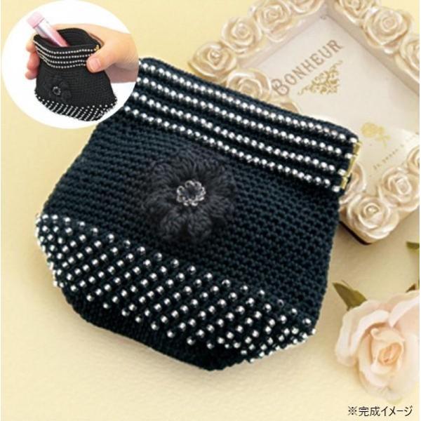ビーズのきらめきで高級感がプラスされた、ビーズクロッシェキット。ビーズの穴が大きめなので、穴が見やすく、レース糸も通しやすくなりました。