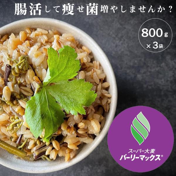 【名称】バーリーマックス　大麦玄麦【原材料名】大麦（オーストラリア）【内容量】2.4kg（800g×3袋）【賞味期限】別途ラベルに記載　製造日より約１年（未開封の場合）【保存方法】高温多湿、直射日光を避け涼しい所に保管してください。開封後は...