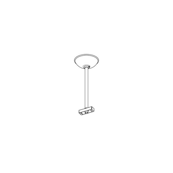 C147Pの後継品となります。<BR>※他メーカーの誘導灯には接続できませんのでご注意ください。 LED誘導灯吊具 吊り下げ長さ320 パイプ　鋼管・白色仕上げ（マンセルNo.N9.4） カバー　鋼板・白色仕上げ（マンセルNo....