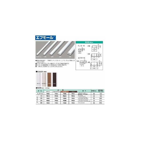 ●材質：塩化ビニル ●取付用のビス穴（φ4）が3穴あります。（ミニモールは除く） ●施工の際には、両面テープの併用をお勧めします。