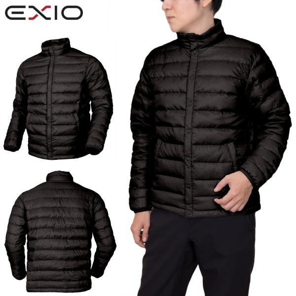 宅配便 送料無料 EXIO エクシオ プレミアムライトダウンジャケット ダウン 防寒 メンズ 3色 超軽量 タイトフィット アウター 撥水 ...