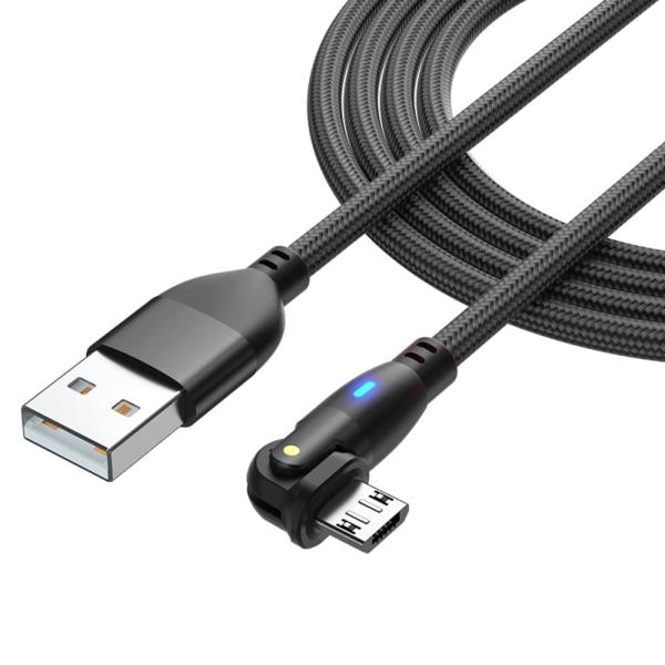 ・1.【180°回転可能デザイン＆安全性が抜群】USB Type-A to micro b充電ケーブルは「L型+180°回転」の最新設計を採用している。このケーブルは室内、オフィス、デート、車の運転、ゲームなどで使用でき、Micro-Bモデ...