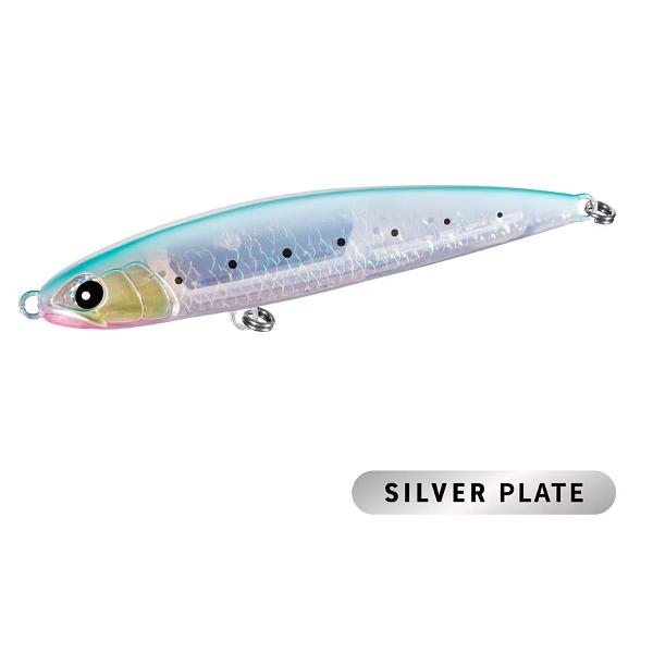 フラッシング重視のフラットサイド・ダイビングペンシル。ターゲットが水面に出きらない状況においてより真価を発揮するダイビングペンシル・ダイブフラットのダウンサイズモデル。全長200ｍｍ・本体重量87gのフォルムはベイトサイズも使い手も選ばない...