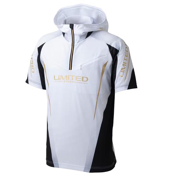 吸水速乾＋冷感素材のリミテッドプロフーディ半袖シャツ日焼けを防ぎ、涼しく過ごせるフーディシャツに半袖タイプが登場。ピッタリしたインナーやアームカバーと合わせて着やすく、袖回りが濡れてダブつくのを軽減したい釣り人におすすめのシャツです。☆★掲...