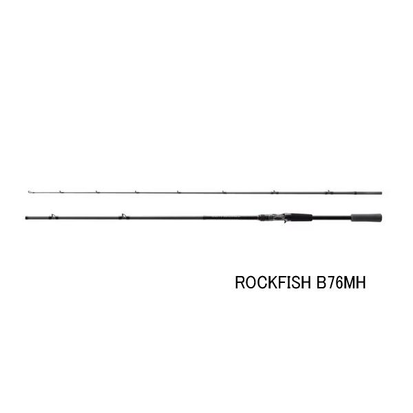 ◆ROCKFISH B76MHキャスト精度とパワーを重視し、鋭いフッキングでロックフィッシュを根から浮かせるスタイルに