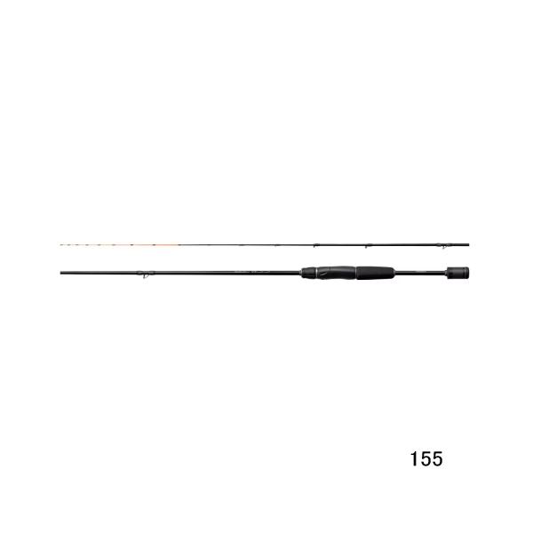 ◆155ロッド全体の重量バランスに優れ、持ち軽さが特徴のレングス。長時間の手持ちでも疲労を感じない軽快な使用感を追求。