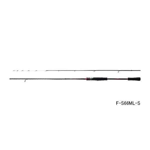 ◆F-S66ML-Sオールラウンドスピニング王道のメタルスッテ調子：水深0〜60m＋α。潮が緩い状況やイカの活性が低いときにナチュラル＆丁寧な誘いができるオールラウンダー。小さなアタリもハリがかりさせる乗せ重視。