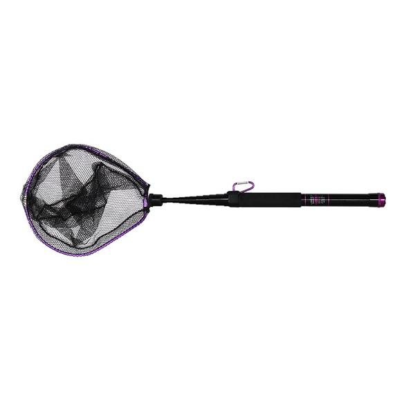 ◆小継玉の柄とラバーコーティングネット付玉枠のセット。機動性を重視したコンパクトな設計。玉の柄は、10本継の仕舞寸法42cm。握りやすいEVAグリップ。便利なカラビナが標準装備。枠は、移動の際に便利な2つ折りタイプ。オーバル型で幅約35cm...