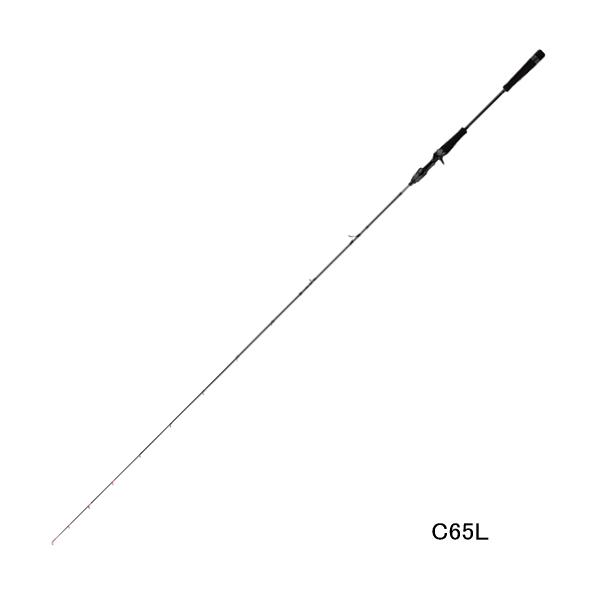 ◆C65Lバーチカルからドテラ流しまで幅広く対応し、最大200gまでのタイラバに対応可能な汎用性の高いライトクラス。マダイのバイトを確実に絡め取り、掛けた後の激しい突っ込みにもフレキシブルに追従する、粘り強い中弾性カーボンプリプレグを0°方...