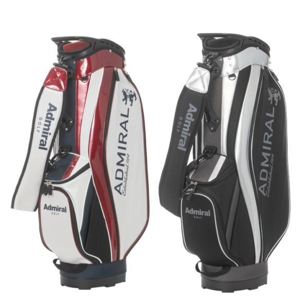 Admiral Golf 9.0型 軽量 カート キャディバッグ 軽めのカジュアル感あるキャディバッグ！エナメル生地とポリエステル生地を組み合わせたスポーティなデザインが魅力の軽量キャディバッグ。重量約2.74kgで持ち運びやすく、しっかり...