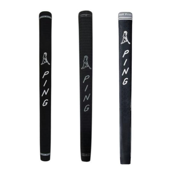 PING ピン PP58 ミッドサイズ パターグリップ定番のクラシックで人気の高いデザイン。文字のカラーによりサイズが若干異なりますのでご注意下さい。【ブラックアウト】口径：58重量：約79g全長：25.5cmグリップエンド：縦3cm・横2...
