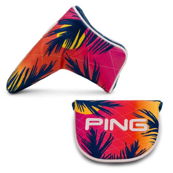 PING Electric Sunset Putter Coverサンセットと揺れるヤシの木が描かれたトロピカルデザインを、耐久性に優れたポリウレタン素材にスクリーンプリントしたスタイリッシュなパターカバー。内側にはベロアライニングを採用し...