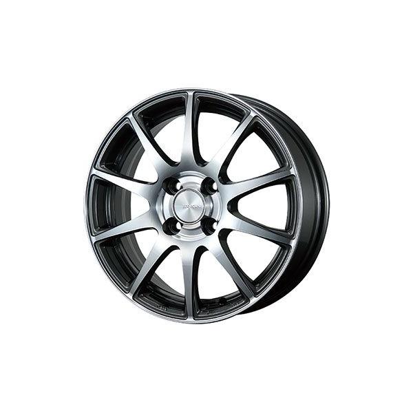 BRIDGESTONE エコフォルム CRS23 4.50-14 4H/100 ガンメタリックポリッシュ・ブラックポリッシュ+ブラッククリア・ブラックマシニングポリッシュ AZワゴン