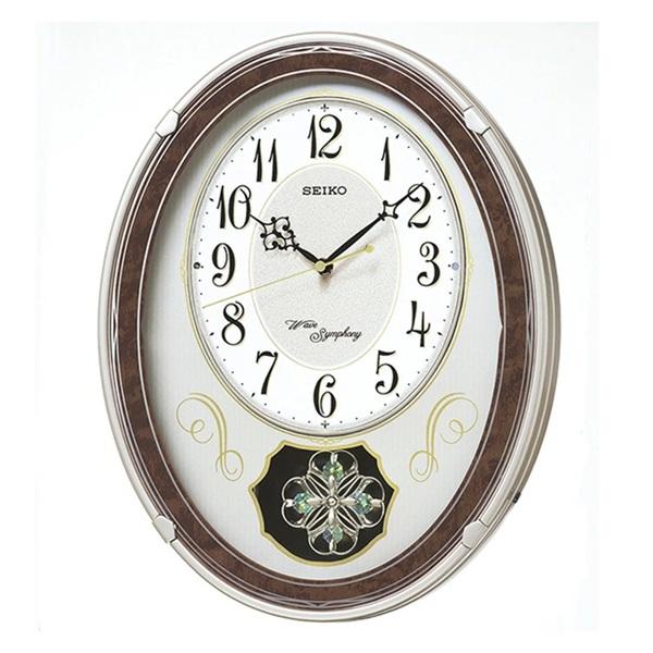 無料保証期間 標準保証期間１年　+　延長保証期間１年最大2年間保証<SEIKOセイコー掛時計アミューズ時計ウェーブシンフォニー電波掛時計>・新居・開店祝いにも喜ばれるアミューズ時計悠々と揺れる振り子が優美な時をお届けします ・毎...