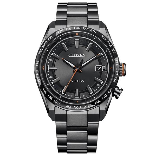 無料保証期間CITIZENメーカー保証3年間(MY CITIZEN ご登録により5年間)<シチズン腕時計　ソーラー電波時計アテッサダイレクトフライトACT Line/ブラックチタンシリーズ（ワールドタイム機能）>・多様化するビジ...