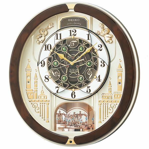 無料保証期間 標準保証期間１年　+　延長保証期間１年最大2年間保証<セイコー電波掛時計　RE579B>・シックなブラウンを基調としたカラーリングがモダンリビングにマッチします。・毎正時になると、メロディとともに文字板がゆっくりと...