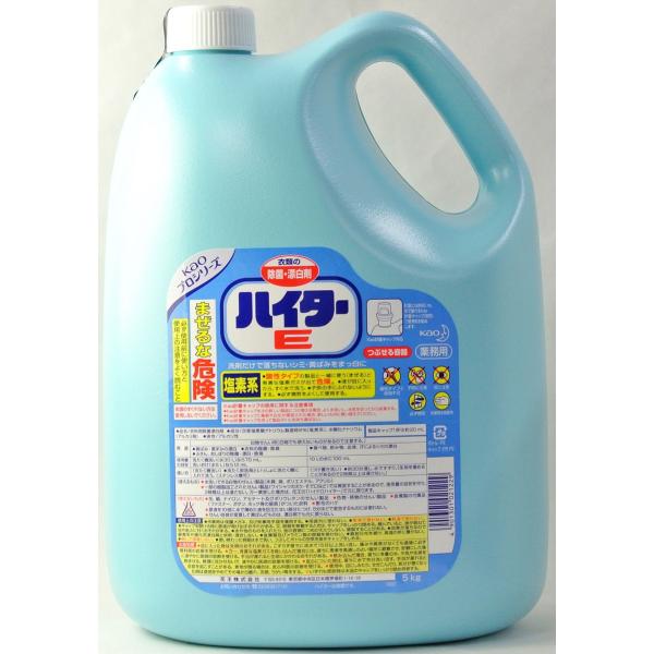 洗剤だけで落ちないシミ・黄ばみを真っ白に！！●塩素系■内容量：5kg■液性：アルカリ性■用途：白物せんい用（白物でも使えないものがあるので注意する。）■成分：次亜塩素酸ナトリウム製造時6%(塩素系)、水酸化ナトリウム（アルカリ剤）■使用量の...
