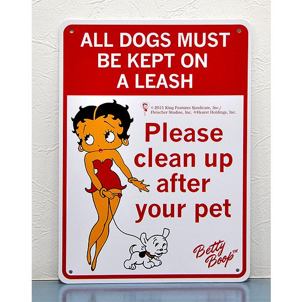 アメリカンデザインのおしゃれな看板・メッセージサインボード。丈夫なプラスチック製で屋外でも使用可能。実用性抜群のPLASTICSIGNBOARD英語でPlease clean up after your pet『ペットの後始末をしましょう』...