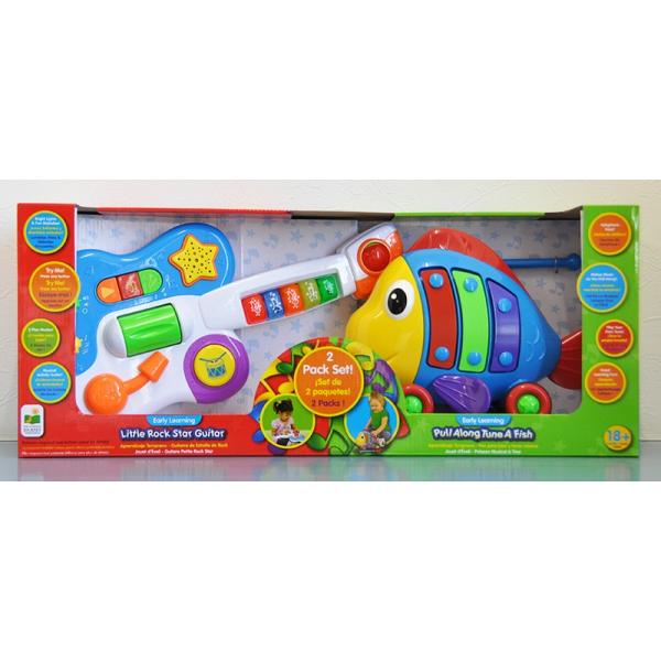 The Learning Journey International Little Rock Star GuitarとPull along Tune A Fishの2個セット