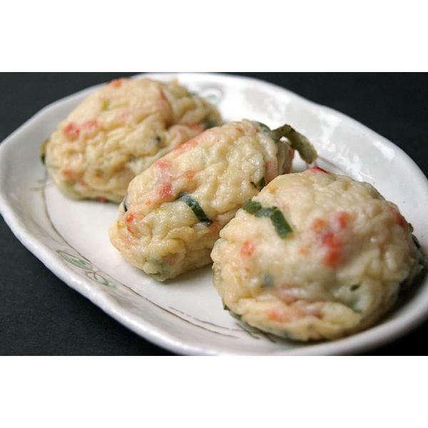 魚肉と京豆腐を使ったヘルシーな練り物です。  ふわっとした食感で、大豆の甘味が紅生薑の酢味で引き立ちます。 そのままポン酢をかけてお召し上がり頂いてもええし、薄味で炊いてもろても※味がしゅんでええと思います。  柔らかいのでおでんに入れる場...