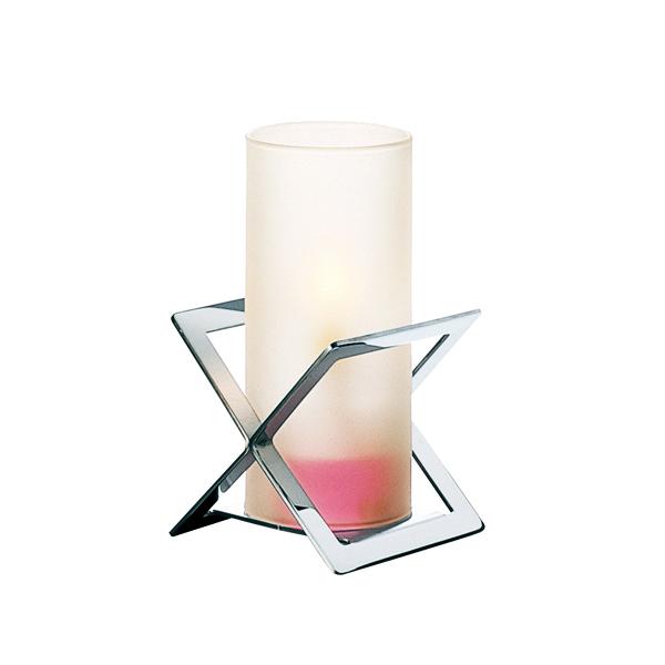 【Lunax standardシリーズ】【オススメのオイルランプ】ホテル・レストランで好評をいただいているシャープなX字型のステンレス仕様オイルランプです。やや小型に設計したステンレスベースとスリムなガラスを組み合わせたシンプルなデザインは...