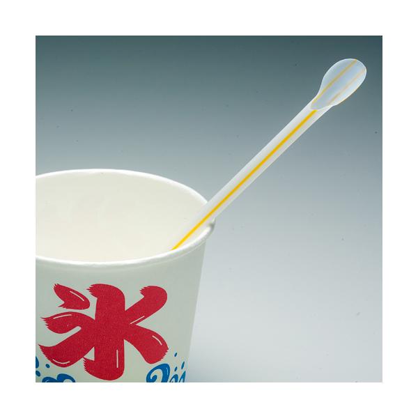 かき氷ストロー 縞 4色アソート 箱入りフローズンにも かき氷にも使えるタイプ！サイズ6φ×210mm　1箱500本入り