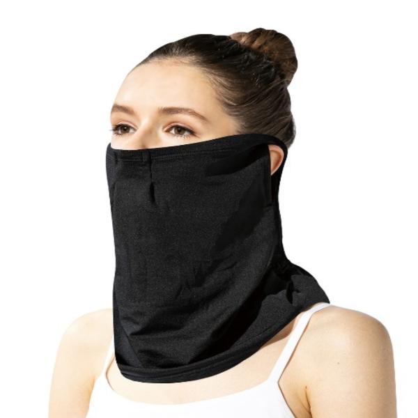 UVカット率約99%の超長UVフェイスカバー!顔からデコルテ、首後ろまでしっかりカバーし気になる日焼けをガード！ひんやり接触冷感が嬉しい♪顔側メッシュでムレにくく快適 ＆ 鼻部分タックで通気性UP！サッと簡単に装着できるので、車や自転車の運...