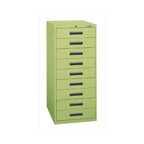 仕切り板が標準装備している為、部品の分類に便利です<br>●外寸：W500×D550×H1110mm<br>●カラー：サカエグリーン<br>●質量：74kg<br>●H115：9段<br...