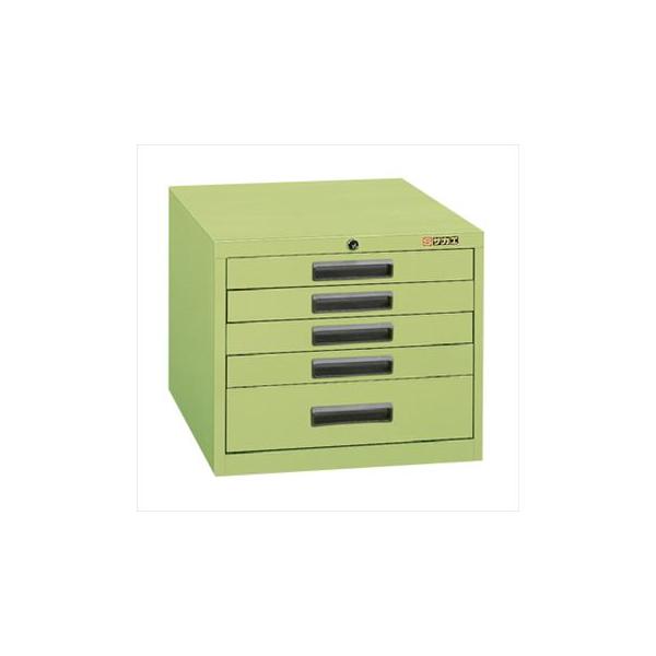 仕切り板が標準装備している為、部品の分類に便利です<br>●外寸：W500×D550×H420mm<br>●カラー：サカエグリーン<br>●質量：34kg<br>●H57：4段、H115：1段...