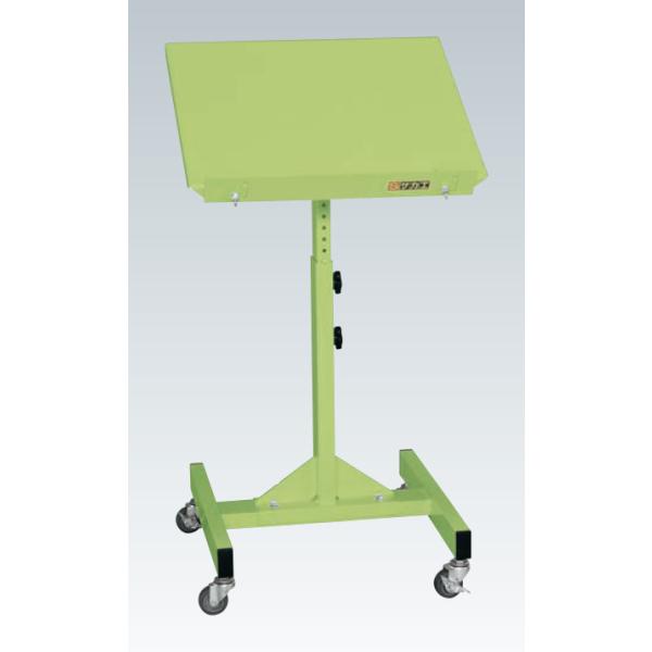 高さ調整と天板傾斜機能により座り作業から立ち作業まで対応可能な作業補助台です。<br>●外寸：W500×D400×H740〜1000mm（傾斜0°時）<br>●カラー：サカエグリーン<br>●均等耐荷重：...