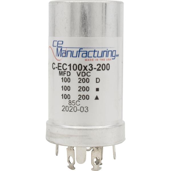 オリジナルのマロリー機材を使用して米国で製造されていますマランツ10Bチューナーに採用されています3セクション - 200Vで100uF-10%、+50% 許容範囲85°温度定格直径1-3/8インチ x 高さ2-1/2インチ