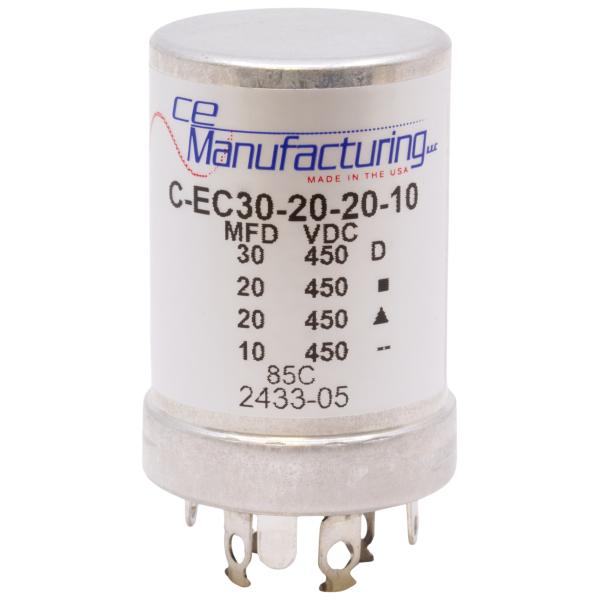 米国CEマニュファクチャリングのマルチセクション缶コンデンサー。 オリジナルのマロリー機械を使用してマロリー仕様を正確に再現。このような 30/20/20/10uFコンデンサはDynaco PASプリアンプに搭載されています。・30/20/...